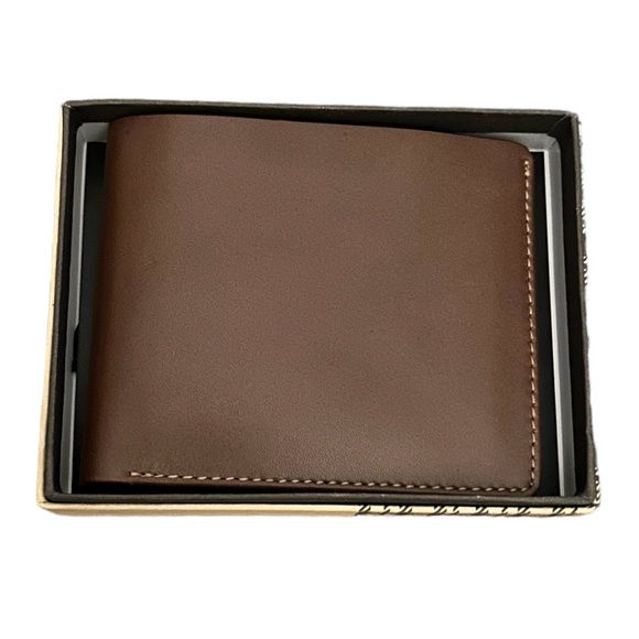 Boconi | Bags | Nwt Boconi Mens Leather Bifold Wallet Cognac Color ...